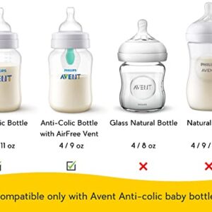 Baby Bottle Handles for Philips Avent Anti-Colic and AirFree Vent Baby Bottles, Compatible Avent Bottle Holder for Baby, 2 Count