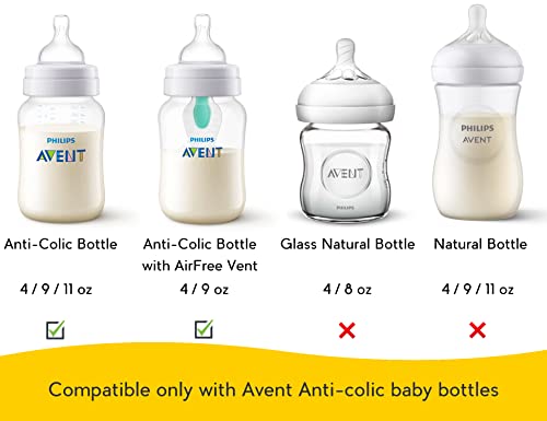 Baby Bottle Handles for Philips Avent Anti-Colic and AirFree Vent Baby Bottles, Compatible Avent Bottle Holder for Baby, 2 Count