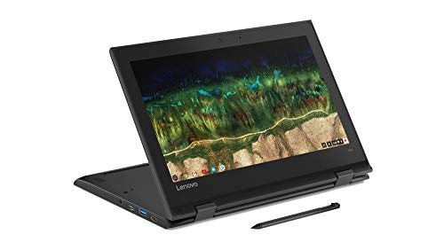 Lenovo 500e Chromebook 2-in-1 laptop, 11.6in HD TOUCH, Intel Celeron N3450, 4 GB RAM, 32GB eMMC Drive, Webcam, Chrome OS (Renewed)