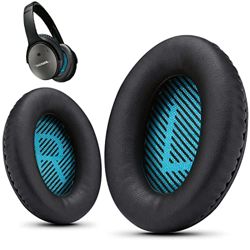 Professional Replacement Bose Headphone Covers, Bose Replacement Headphone Pads for Bose QuietComfort 35 ii/QC35/QC25/QC2/QC15/Ae2/Ae2i/Ae2w/SoundTrue & SoundLink, by Krone Kalpasmos – Blue