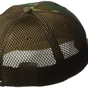 Caterpillar mens Acitve Mesh Stretch Baseball Cap, Woodland Camo, Large-X-Large US