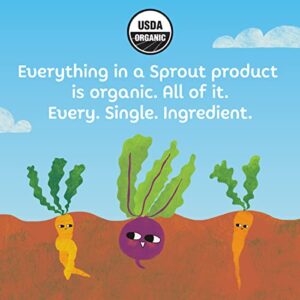 Sprout Organic Baby Food, Stage 2 Pouches, Butternut Squash, Carrot, and Apple with Beef Bone Broth, 3.5 Oz Purees (Pack of 12)