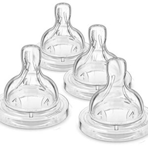 Philips Avent Anti-colic Baby Bottle Fast Flow Nipple, 4pk, Flow 4, SCF424/47