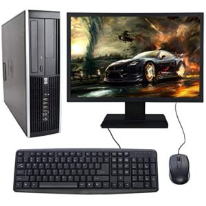 hp elite desktop pc package, intel core 2 duo processor, 8gb ram, 500gb hard drive, dvd, wi-fi, windows 10, 19in lcd monitor (renewed)