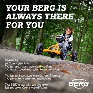 Berg Toys - Buddy B-Orange Pedal Go Kart - Go Kart - Go Cart for Kids - Pedal Car Outdoor Toys for Children Ages 3-8 - Ride On-Toy - BFR System - Adjustable Seat - Pedal Kart for Kids