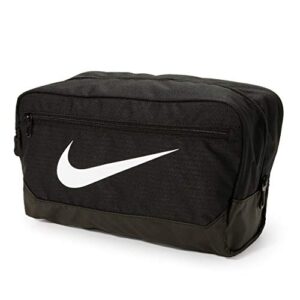 nike nike brasilia shoe tote - 9.0, black/black/white, misc