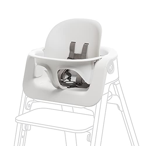 Stokke Steps Baby Set, White - Transform Stokke Steps Into Comfortable High Chair - Suitable for Baby from 6 Months - Includes 5-Point Safety Harness - Tool Free, Adjustable & Ergonomic