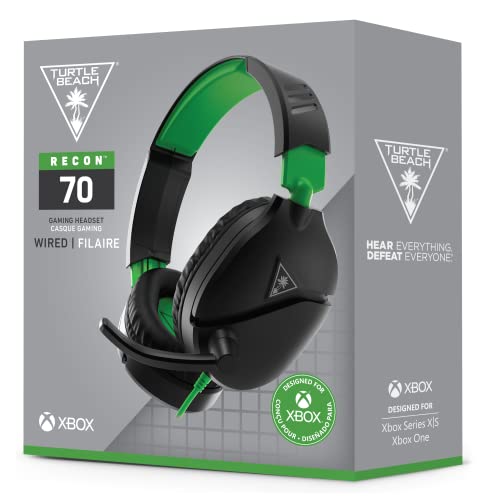 Turtle Beach Recon 70X Gaming Headset for Xbox Series X|S, Xbox One, PS5, PS4, Nintendo Switch & PC with 3.5mm - Flip-to-Mute Mic, 40mm Speakers - Black