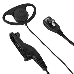 Sonew D Type Hanger Headset with PTT MIC witn Mic 2 Pin Earpiece Headset Compatible with Motorola Xpr-6300/6350/6550/6580/7550/P8200 8268D