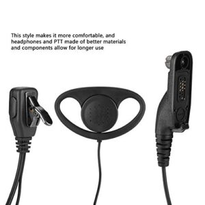 Sonew D Type Hanger Headset with PTT MIC witn Mic 2 Pin Earpiece Headset Compatible with Motorola Xpr-6300/6350/6550/6580/7550/P8200 8268D