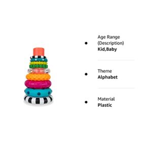 Sassy Stacks of Circles Stacking Ring STEM Learning Toy, Age 6+ Months, Multi, 9 Piece Set