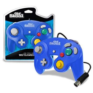 old skool gamecube / wii compatible controller - blue special edition