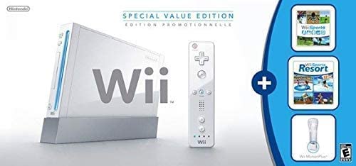 Wii Console w/ Bonus Wii Sports Resort & Wii MotionPlus Bundle (Renewed)