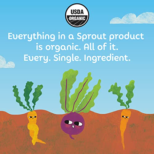 Sprout Organic Baby Food, Stage 2 Pouches, Fruit & Veggie Blend, Pear Kiwi Peas & Spinach, 3.5 Oz Purees (Pack of 12)