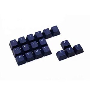 Rubber Gaming Backlit Keycaps Set - for Cherry MX Mechanical Keyboards Compatible OEM Include Key Puller (Dark Blue)