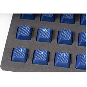 Rubber Gaming Backlit Keycaps Set - for Cherry MX Mechanical Keyboards Compatible OEM Include Key Puller (Dark Blue)