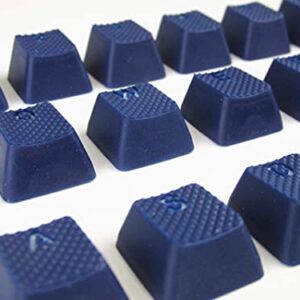 Rubber Gaming Backlit Keycaps Set - for Cherry MX Mechanical Keyboards Compatible OEM Include Key Puller (Dark Blue)