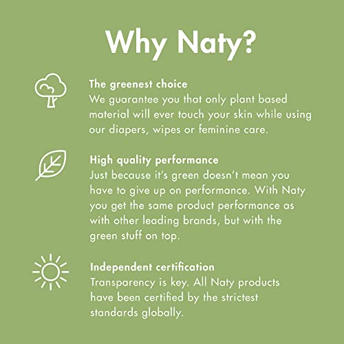 Eco by Naty Nursing Pads – Nipple Pads for Breastfeeding Mothers, Pregnancy and Postpartum, Made from Plant-Based Materials (30 Pads)