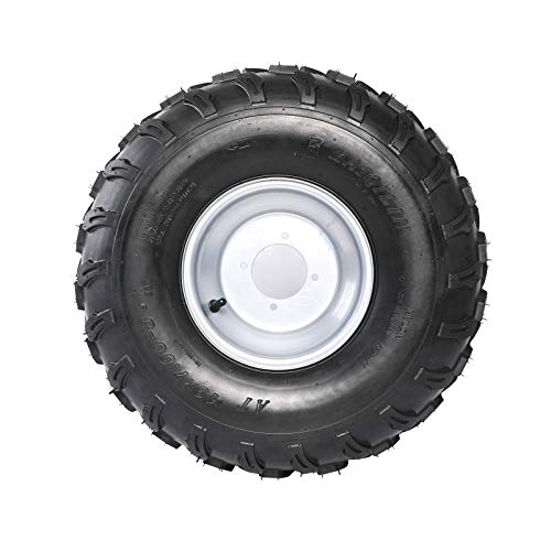 TDPRO 2x Front 19x7-8 & 2x Rear 18X9.5-8 Tubeless Tire With Rim for ATV Go Kart Quad Bike 4 Wheelers