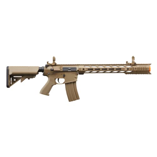 Lancer Tactical Gen 2 Airsoft M4 SPR Interceptor AEG Polymer - Electric Full/Semi-Auto, 1000 Rounds Bag of 0.20g BBS, Battery& Charger Included, Color TAN Polymer