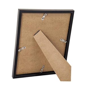 upsimples 8x10 Picture Frame Set of 10, Display Pictures 5x7 with Mat or 8x10 Without Mat, Multi Photo Frames Collage for Wall or Tabletop Display, Black