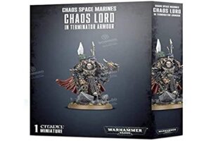 games workshop warhammer 40k: chaos space marines - chaos lord in terminator armour