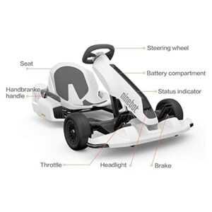 Segway Ninebot S (White) and GoKart Drift Kit Bundle