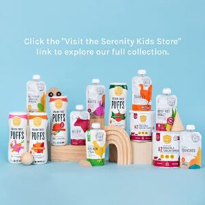 Serenity Kids 6+ Months USDA Organic Veggie Puree Baby Food Pouches | No Sugary Fruits or Added Sugar | Allergen Free | 3.5 Ounce BPA-Free Pouch | Roots | 6 Count