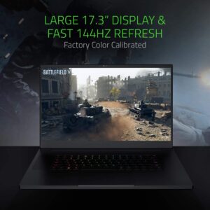 Razer Blade Pro 17 Gaming Laptop 2019: Intel Core i7-9750H, NVIDIA GeForce RTX 2080 Max-Q, 17.3" FHD 144hz, 16GB RAM, 512GB SSD, CNC Aluminum, Chroma RGB Lighting, Thunderbolt 3, SD Card Reader