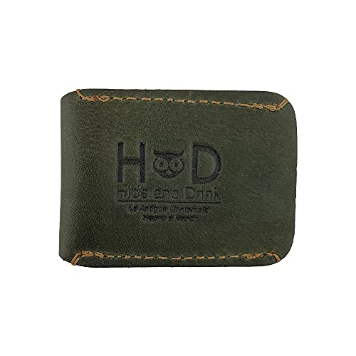 Hide & Drink, Leather Double Edge Safety Razor Head Protective Sheath, Shaving Travel Cover Handmade (Dark Jade)