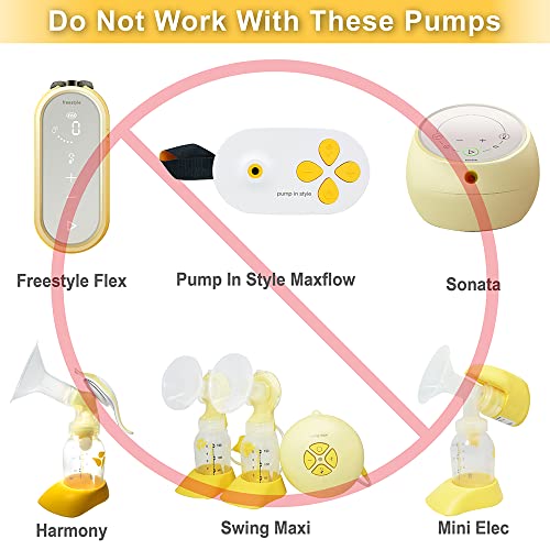 Nenesupply Pump Parts with 21mm Flanges Compatible with Medela Breastpump Incl. Flange Breastshield Valve Membrane for Pump in Style Symphony Swing Not Original Medela Pump Parts