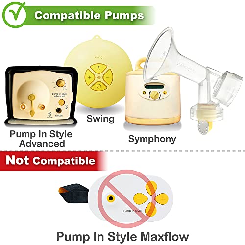 Nenesupply Pump Parts with 21mm Flanges Compatible with Medela Breastpump Incl. Flange Breastshield Valve Membrane for Pump in Style Symphony Swing Not Original Medela Pump Parts