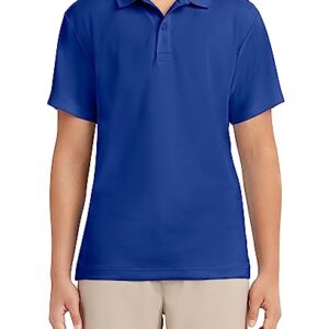 Nautica mens Uniform Short Sleeve Performance Polo Shirt, Royal Blue, 36-37 US