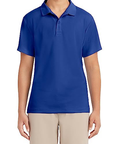 Nautica mens Uniform Short Sleeve Performance Polo Shirt, Royal Blue, 36-37 US