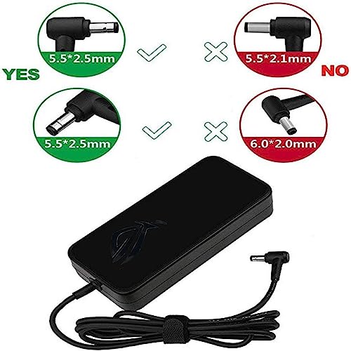 New Slim 19.5V 9.23A 180W Laptop Charger Fit for Asus ROG G750JM G751JM G750JS G75 G75VW G75VX GL502VT G750JW G750JM G750JX G751JL G751JM G752VL ADP-180MB F FA180PM111 G-Series Gaming Laptop