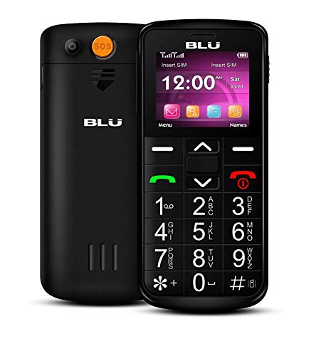 BLU Joy 3G 1.8" J090 GSM Unlocked 3G Dual Sim Keyboard Flashlight Cellphone W/SOS Button (Black)