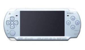 sony playstation portable (psp) 2000 series handheld gaming console system (pearl baby blue)(renewed)