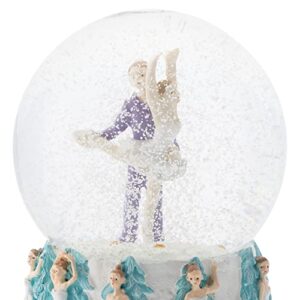 Elanze Designs Prince and Clara Dancing 100MM Musical Snow Globe Plays Tune Dance of The Sugar Plum Fairy