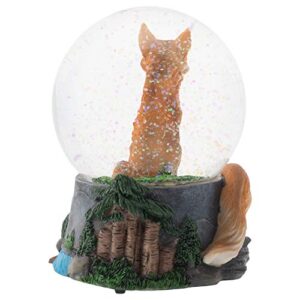 Elanze Designs Clever Fox Friends 100MM Musical Snow Globe Plays Tune Born Free