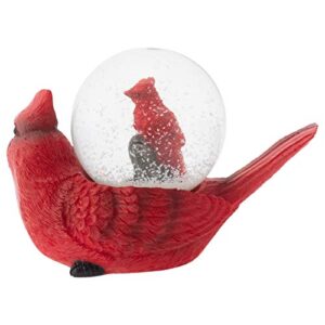 Elanze Designs Mommy Red Cardinal and Baby Figurine 45MM Glitter Snow Globe Decoration