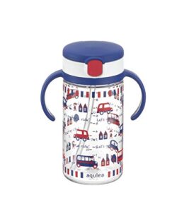 richell aqulea outing straw mug 320ml navy