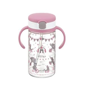 Richell Aqulea Outing Straw Mug 320ml Pink