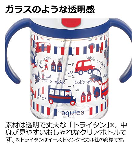 Richell Aqulea Outing Straw Mug 320ml Pink