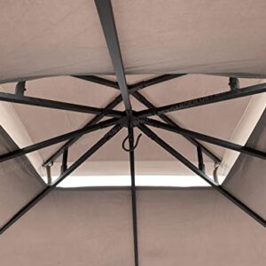 APEX GARDEN Replacement Canopy Top for 10' x 12' Monterey Gazebo #L-GZ288PST-4H / L-GZ288PST-4D