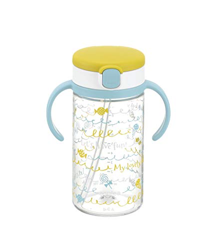 Richell Aqulea Outing Straw Mug 320ml Yellow