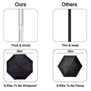 Goothdurs Automatic Mini Travel Windproof Umbrella Compact Auto Open/Close Small Lightweight Folding Rain Umbrellas for Women Men Kids