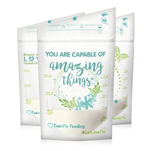 evenflo feeding evenflo feeding advanced breast milk storage bags for breastfeeding - 5 oz (100count)