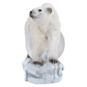 Elanze Designs White Polar Bear Figurine 45MM Glitter Snow Globe Decoration