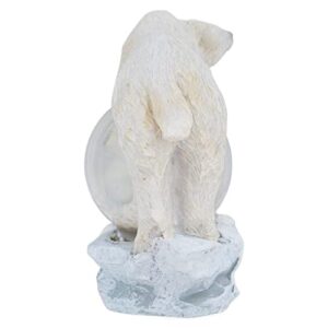 Elanze Designs White Polar Bear Figurine 45MM Glitter Snow Globe Decoration