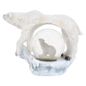 Elanze Designs White Polar Bear Figurine 45MM Glitter Snow Globe Decoration